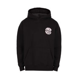 Kapuzensweatshirt DROPSIZE "Dropsize CIRCLE HOODIE", Herren, Gr. L, schwarz, 70% Baumwolle, 30% Polyester, Sweatshirts