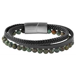 Adelia&acute;s Edelstahlarmband ADELIA&acute;S "Unisex Armband aus Edelstahl mit Tigerauge" Gr. 19, gr&uuml;n schwarz silber, Armb&auml;nder, Damen, 19, Edelstahl, Edelstahlarmband