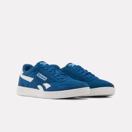 Sneaker Reebok CLASSIC "REEBOK COURT ADVANCE", Herren, Gr. 41, athleticblau, chalk, chalk, Leder, Synthetik, Textil, Schuhe Sneaker