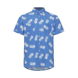 Kurzarmhemd Blend "Kurzarmhemd BHShirt", Herren, Gr. L, N-Gr, blau (regatta), Obermaterial: 100% Baumwolle CO., Hemden