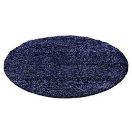 Ayyildiz Hochflorteppich Life Dunkelblau &Oslash; ca. 120cm