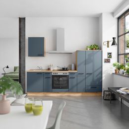 Nobilia K&uuml;chenblock Easytouch Low m. Ger&auml;ten Dunkelblau