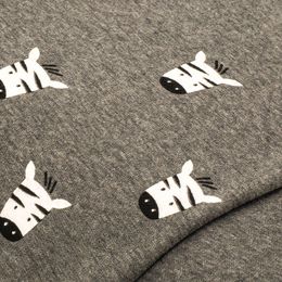 buttinette Alpenfleece "Zebra", grau-color
