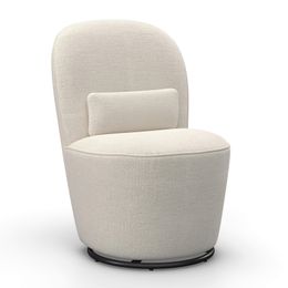 Stuhl Vittore Creme Chenille Gepolstert drehbar