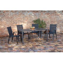 Acamp Gartengarnitur Urban 5-Teilig Metall/Texil