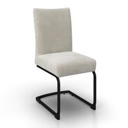 Schwingstuhl Nelia Beige Cord Gepolstert