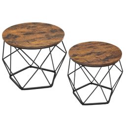Couchtisch &Oslash; ca. 60 cm Braun/Schwarz