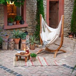 La Siesta H&auml;ngematte Hammock Chair and Stand Natur/Wei&szlig;, 2er Set