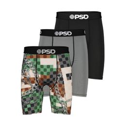 Boxershorts PSD "3 PACK - PSD ARMY Herren", Herren, Gr. L, multi, 90% POLYESTER, 10% ELASTHAN, Unterhosen
