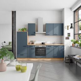 Nobilia K&uuml;chenblock Easytouch Low m. Ger&auml;ten Dunkelblau
