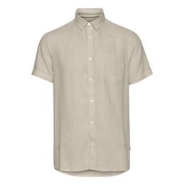 !Solid Leinenhemd SOLID "Leinenhemd SDAllan", Herren, Gr. M, N-Gr, beige (oatmeal), Obermaterial: 58% Leinen LI. 42% Viskose CV., Hemden