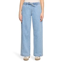 Slim-fit-Jeans Cartoon "Damen mit weitem Bein", Damen, Gr. 34, Normalgr&ouml;&szlig;en, blau, Obermaterial: 100% Baumwolle, gerade, Jeans Slim-fit-Jeans