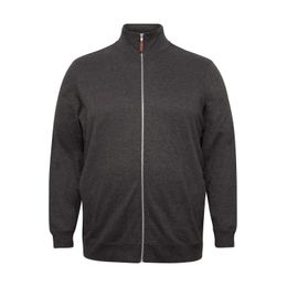 Sweatjacke Blend "Sweatjacke BHAlio Big & Tall", Herren, Gr. 5XL, grau (charcoal mix), Obermaterial: 60% Baumwolle CO. 40% Polyester PES., Sweatjacken Sweatjacke