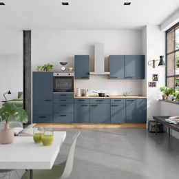 Nobilia K&uuml;chenblock Easytouch Low m. Ger&auml;ten Dunkelblau
