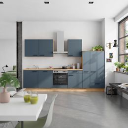 Nobilia K&uuml;chenblock Easytouch Low m. Ger&auml;ten Dunkelblau