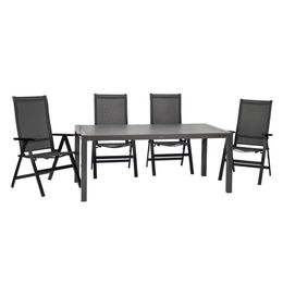 Acamp Gartengarnitur Urban 5-Teilig Metall/Textil/Holzwerkstoff
