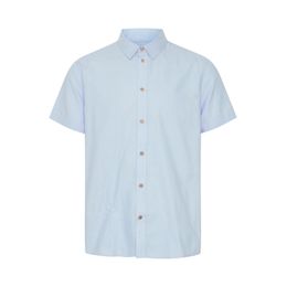 !Solid Kurzarmhemd SOLID "Kurzarmhemd SDPete", Herren, Gr. S, N-Gr, blau (quiet harbor melange), Obermaterial: 60% Baumwolle CO. 40% Polyester PES., Hemden