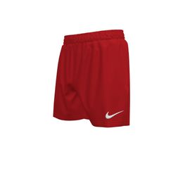 Badeshorts Nike "4" VOLLEY SHORT f&uuml;r Kinder", Jungen, Gr. M (140/146), N-Gr, university rot, Web, Obermaterial: 100% Polyester, Badehosen Badeshorts, mit integrierter Mesh-Innenhose, mit seitlichen Taschen