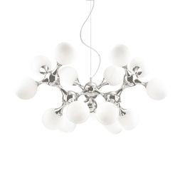 Ideal Lux H&auml;ngeleuchte Nodi Bianco Chromfarben/Wei&szlig; max. 40 Watt