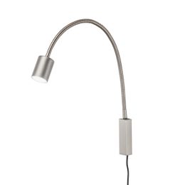 Fischer und Honsel LED-Wandleuchte Justi Nickelfarben max. 4 Watt Wandlampe
