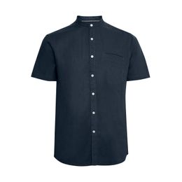 Kurzarmhemd 11 Project "Kurzarmhemd PROcke", Herren, Gr. L, N-Gr, blau (insignia blau), Obermaterial: 58% Leinen LI. 42% Viskose CV., Hemden