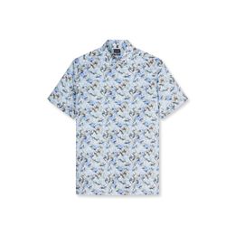 Businesshemd OLYMP "OLYMP Luxor, comfort fit - big, New Kent", Herren, Gr. 46, Normaler Arm, bleu, 100% Baumwolle, Hemden