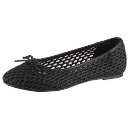 Ballerina ANISTON SHOES, Damen, Gr. 37, schwarz, Lederimitat, Basic, Schuhe Ballerina, Loafer, Slipper, Schlupfschuh - NEUE KOLLEKTION