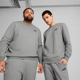 Langarmshirt Puma "ESS SMALL NO. 1 LOGO CREW FL", Herren, Gr. L, grau (medium gray heather), Fleece, Obermaterial: 66% Baumwolle, 34% Polyester, unifarben, regular fit normal, Rundhals, Shirts Langarmshirt, Regular Fit, Langarm, Rundhalsausschnitt