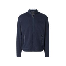 Strickfleecejacke Maerz Muenchen "Maerz Muenchen 636301 Strickjacke Herren Bekleidung", Herren, Gr. 48, blau, 93% Baumwolle, 7% Elasthan, Rippb&uuml;ndchen, Jacken
