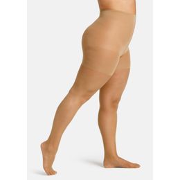 Feinstrumpfhose Camano "fine curvy", Damen, Gr. 48/50, beige (make up), Obermaterial: 82% Polyamid, 18% Elasthan, unifarben, elastisch, Strumpfhosen Feinstrumpfhose, nat&uuml;rlicher Matt-Look