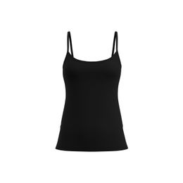 Unterhemd Calida "Unterhemd Spaghetti-Top Essential Cotton 1er Pack", Damen, Gr. 40-42, N-Gr, schwarz, Obermaterial: 95% Baumwolle CO. 5% Elasthan EL., Unterhemden Unterhemd