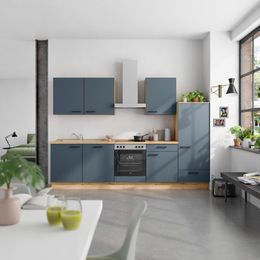 Nobilia K&uuml;chenblock Easytouch Low m. Ger&auml;ten Dunkelblau