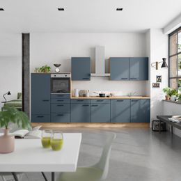 Nobilia K&uuml;chenblock Easytouch Low m. Ger&auml;ten Dunkelblau