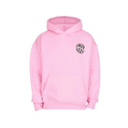 Kapuzensweatshirt DROPSIZE "Dropsize CIRCLE HOODIE", Herren, Gr. M, pink, 70% Baumwolle, 30% Polyester, Sweatshirts