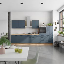 Nobilia K&uuml;chenblock Easytouch Low m. Ger&auml;ten Dunkelblau