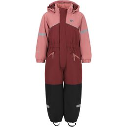 Regenanzug ZIGZAG "Stonehill", Jungen, Gr. 104, rosa (rosa, rot), 100% Polyester, mehrfarbig, Sportanz&uuml;ge Regenanzug, mit 10.000 mm Wassers&auml;ule
