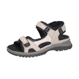 Waldl&auml;ufer Trekkingsandale WALDL&Auml;UFER "H-Sora", Damen, Gr. 4,5 (37,5), grau (hellgrau, schwarz), Nubukleder, Textil, Schuhe, Outdoorschuh, Sommerschuh, Keilabsatz, in bequemer Schuhweite H