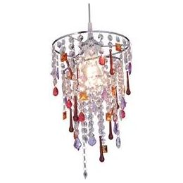 N&auml;ve N&Auml;VE Pendelleuchte "Lina", bunt (bunt, chromfarben), 1, &Oslash; 23cm H: 120cm, 1 Stk., Leuchten, Pendelleuchte