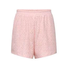 Shorts Only "ONLSMILLA LOOSE SHORTS JRS", Damen, Gr. L, N-Gr, rosy touch, Obermaterial: 95% Polyester, 5% Elasthan, unifarben, loose fit kurz, Hosen Shorts, Materialmix, loose fit