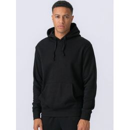Rundhalspullover TEESHOPPEN "TEESHOPPEN Pullover Essential Hoodie", Herren, Gr. L, schwarz, Obermaterial: 60% Baumwolle, 40% Polyester, Pullover Rundhalspullover