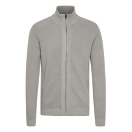 !Solid Strickjacke SOLID "Strickjacke SDValencia", Herren, Gr. L, grau (light grau melange), Obermaterial: 100% Baumwolle CO., Strickjacken Strickjacke