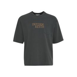 T-Shirt Casual Friday "T-Shirt CFTue", Herren, Gr. L, grau (schwarz shadow), Obermaterial: 100% Baumwolle CO., Shirts T-Shirt