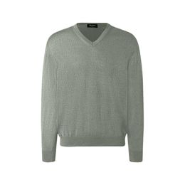 Strickpullover Maerz Muenchen "Maerz Muenchen 490400 Strickpullover Herren Bekleidung", Herren, Gr. 48, dunkelgruen, 100% Wolle, V-Ausschnitt, Pullover Strickpullover