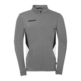 Trainingspullover Uhlsport "1/4 ZIP TOP Equipe 29 Kids", Jungen, Gr. 116, grau (steingrau, wei&szlig;, schwarz), Obermaterial: 100% Polyester Pol. recyc.., Pullover