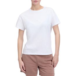 T-Shirt Energetics "DA.-T-SHIRT ENZA SHORT SLEEVE W", Damen, Gr. L, wei&szlig;, Jersey, Obermaterial: 100% Baumwolle, unifarben, regular fit taillenbedeckt, Rundhals, eingesetzt abgesteppte Kante, Shirts T-Shirt, Regular Fit, kurze &Auml;rmel, f&uuml;r sportliche Aktivit&auml;ten und Freizeit