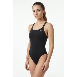 Badeanzug Nike "SPIDERBACK ONE PIECE", Damen, Gr. 42, N-Gr, schwarz, Jersey, Obermaterial: 100% Polyester, Badeanz&uuml;ge Badeanzug, mit doppelten Tr&auml;gern, sportlicher Stil, chlorbest&auml;ndig