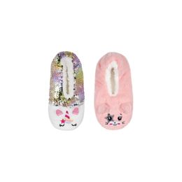 Hausschuh Camano "2er Pack", M&auml;dchen, Gr. 25/28, orchid smoke, Schuhe Hausschuh