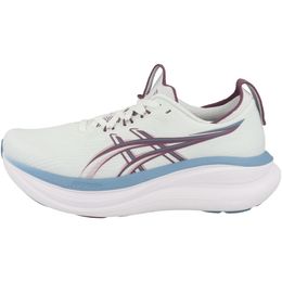 Laufschuh asics "asics Gel-Nimbus 28 Laufschuhe Damen Schuhe", Damen, Gr. 39, hellblau, Textil, Schuhe Laufschuh, Verst&auml;rkte Ferse