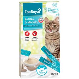 ZooRoyal Katzensnack 'Katzenschleckies mit Milch & K&auml;se' 8 x 15 g