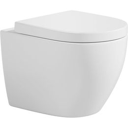 sanicomfort Wand-WC 'Adonis Twister Flush' inklusive WC-Sitz, sp&uuml;lrandlos